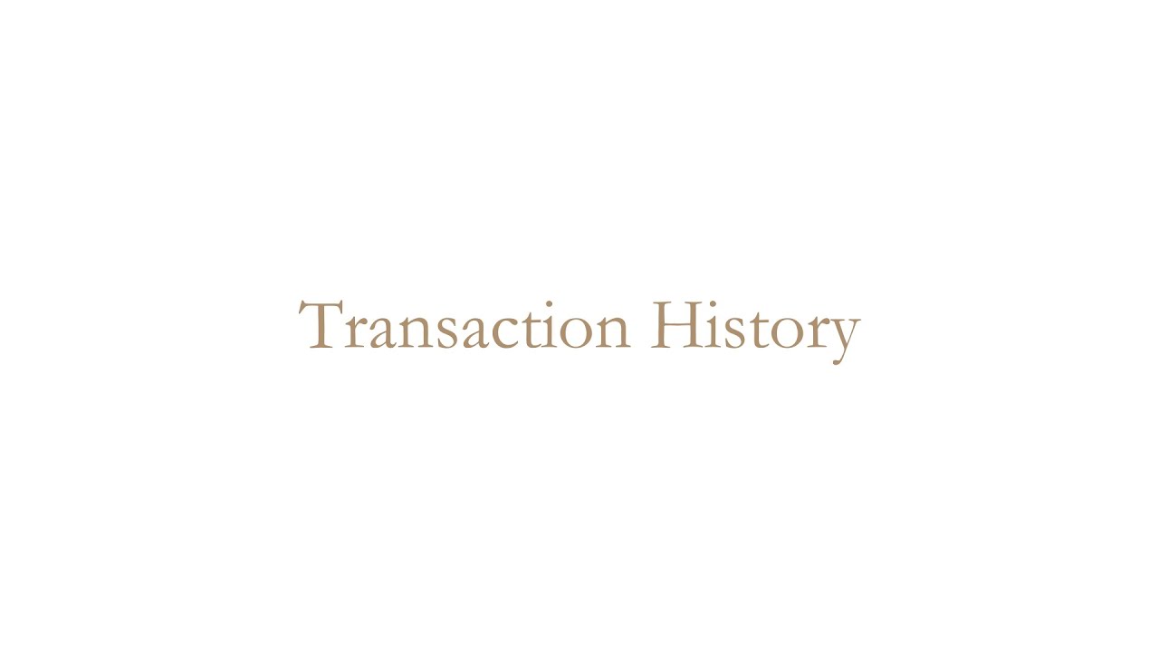 Transaction History Example - Artliving - YouTube