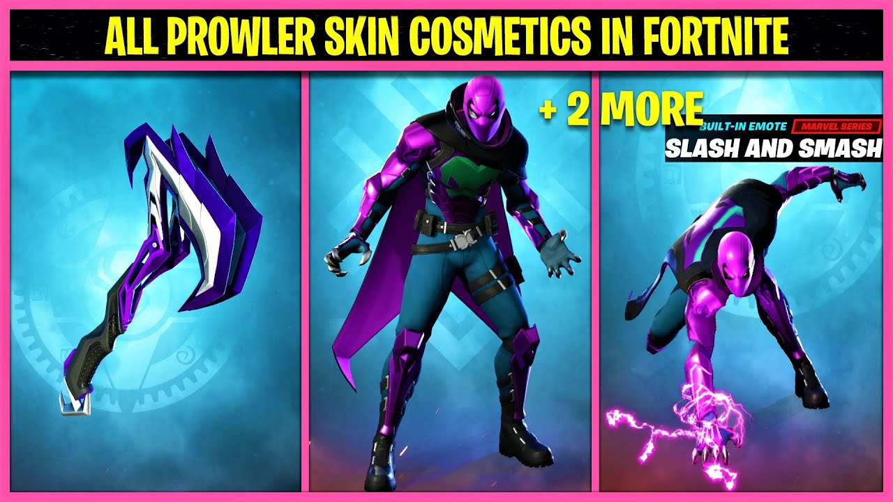 PROWLER Skin, SLASH and SMASH Emote, Sky Prowler Glider, Energy Claw ...