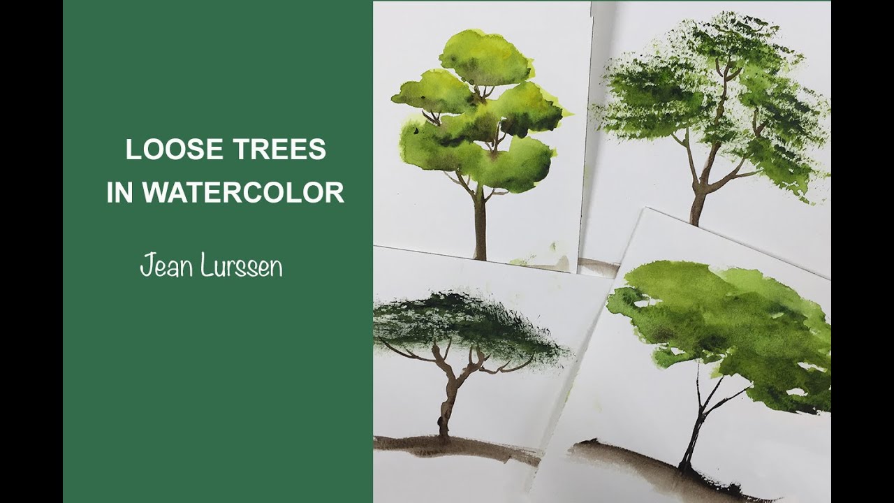 Watercolor - Painting Loose Trees - YouTube