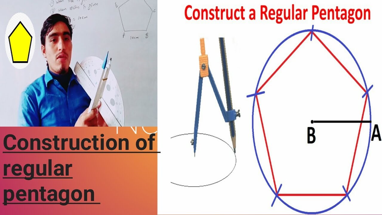 Construction of regular pentagon - YouTube