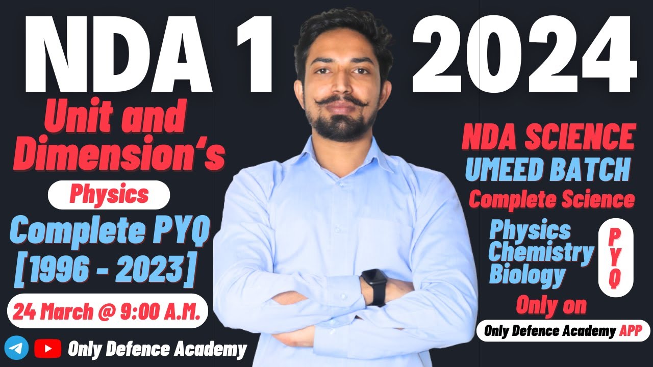 Unit and Dimension || NDA Physic || Complete NDA PYQ || Target NDA 1 ...