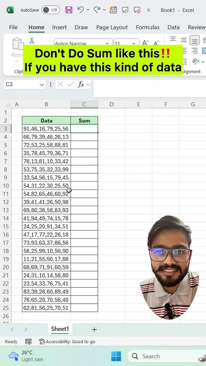 Don T Sum In Excel Like This‼️instead Use Amazing Function Exceltips Exceltricks Excel