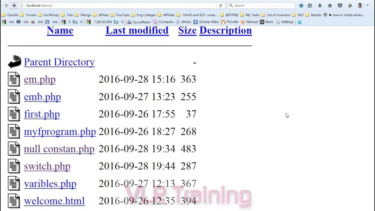 For loop In Php Telugu 14-vlr training - YouTube