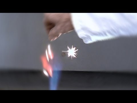 Zirconium in Flame - YouTube