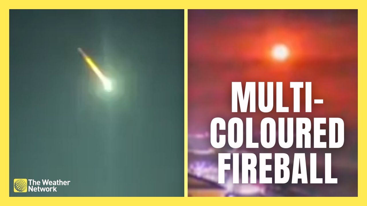 Bright Fireball Features Multiple Colours as It Explodes Across the Sky ...