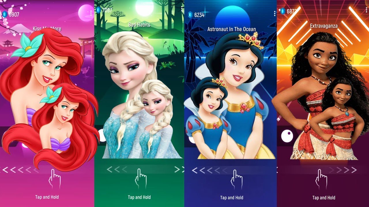 Little Mermaid Ariel 🆚 Frozen Elsa 🆚 Snow White 🆚 Moana - Disney ...