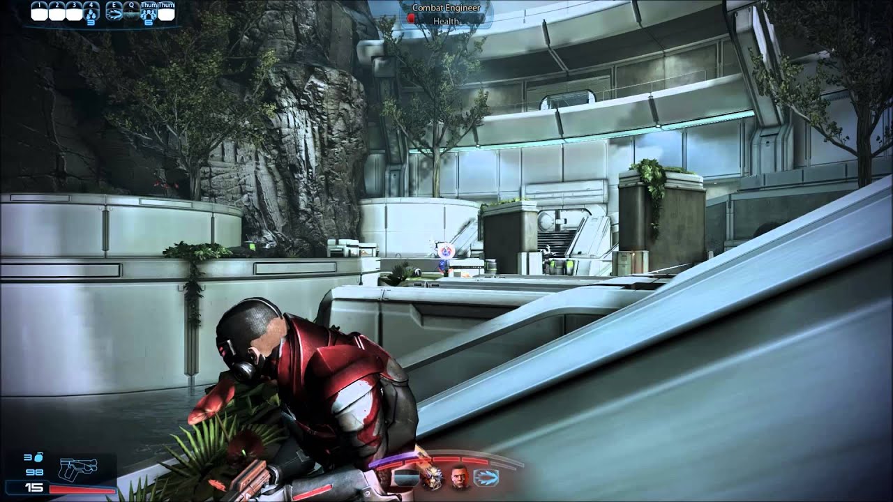 Mass Effect 3 - Grissom Academy Atrium - Adept Playthrough - YouTube