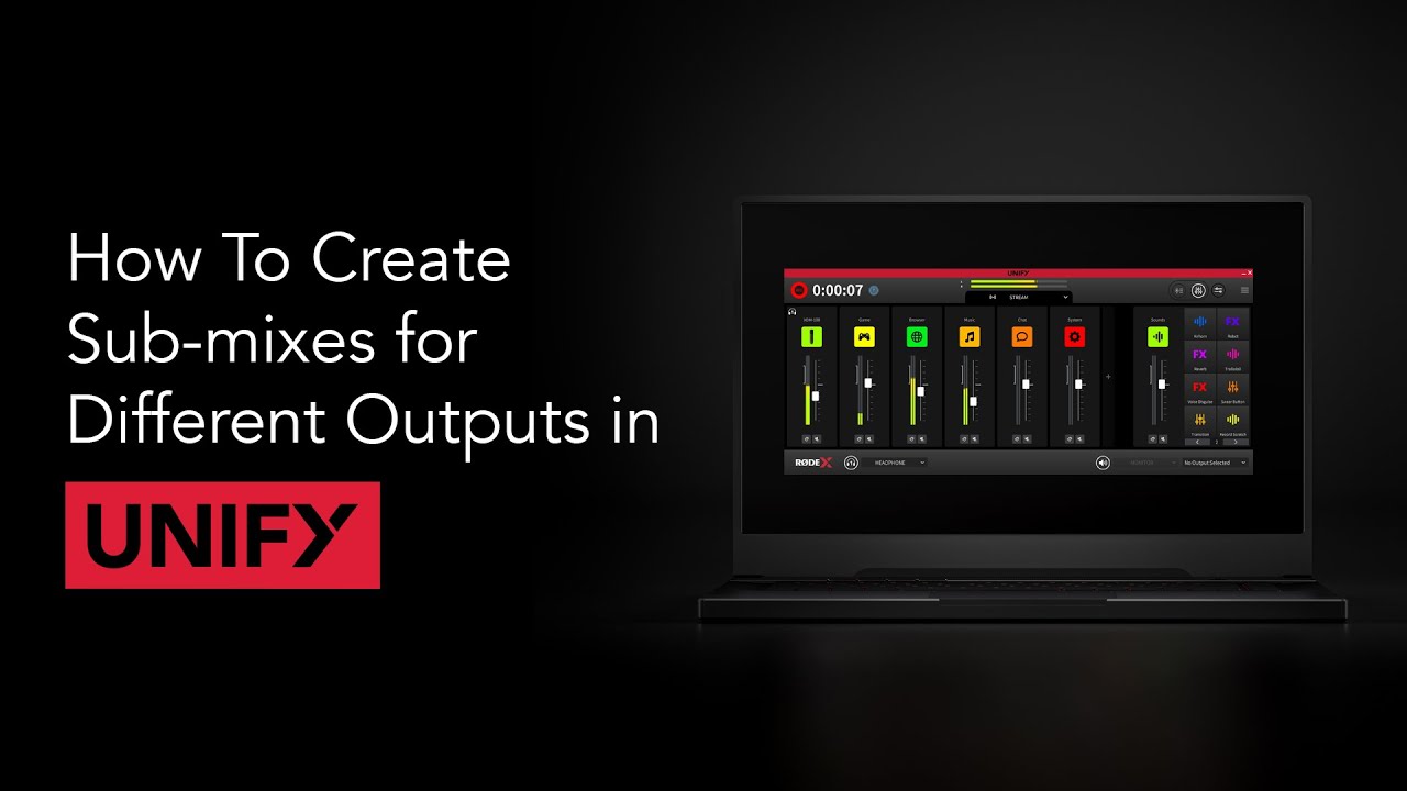 How to Create Sub-mixes for Different Outputs in UNIFY - YouTube