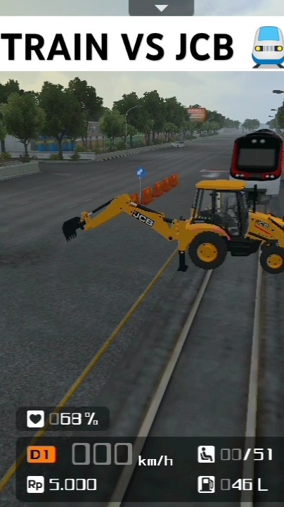 JCB VS TRAIN 🚆 ACCIDENT 😨 I BUS SIMULATOR INDONESIA #jcb #train #bussid ...