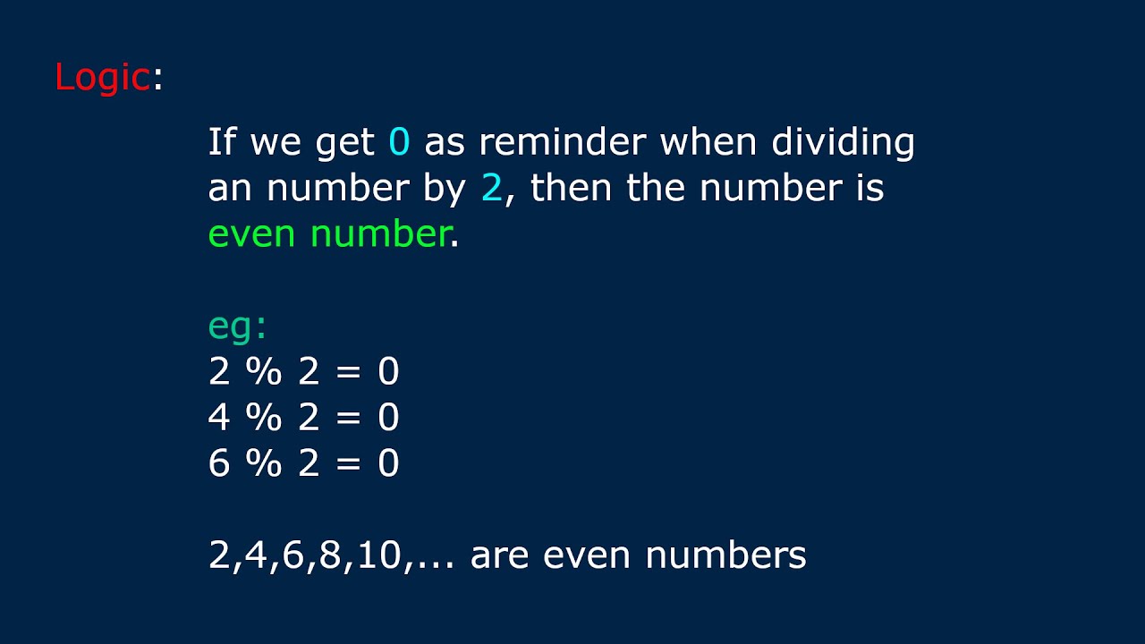 C program to check an number is odd or even number - YouTube