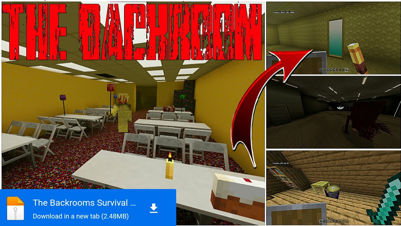 BACKROOM MAP ADDON FOR MINECRAFT POCKET EDITION | BACKROOM MINECRAFT PARTY TIME - YouTube