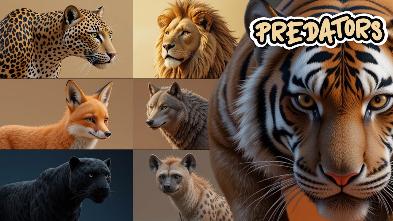 Animal Sounds Song - Predator Animals | Learn Carnivorous Animal Names ...