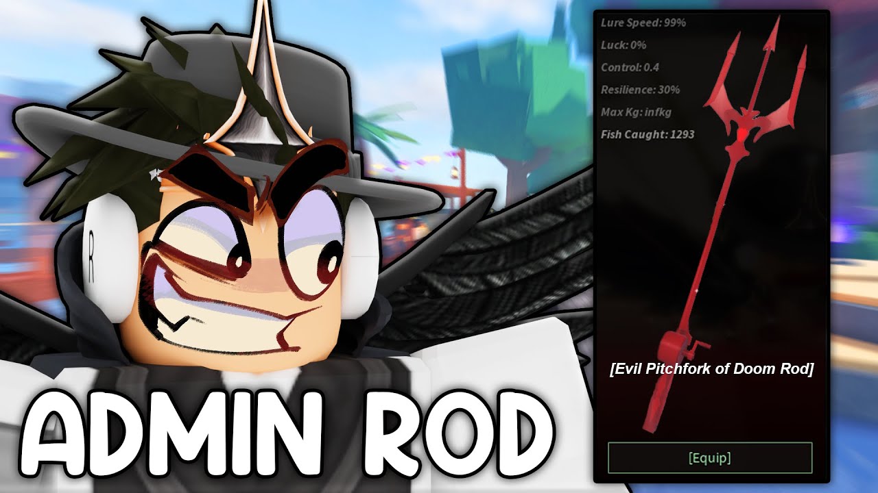 Using the ADMIN ONLY Evil Pitchfork of Doom Rod in Fisch (Roblox Fisch) - YouTube