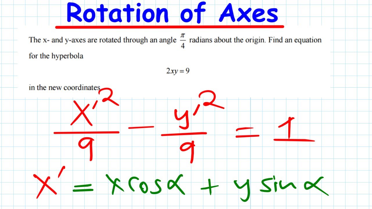 Rotations of Axes Made Easy - Conic Sections - YouTube