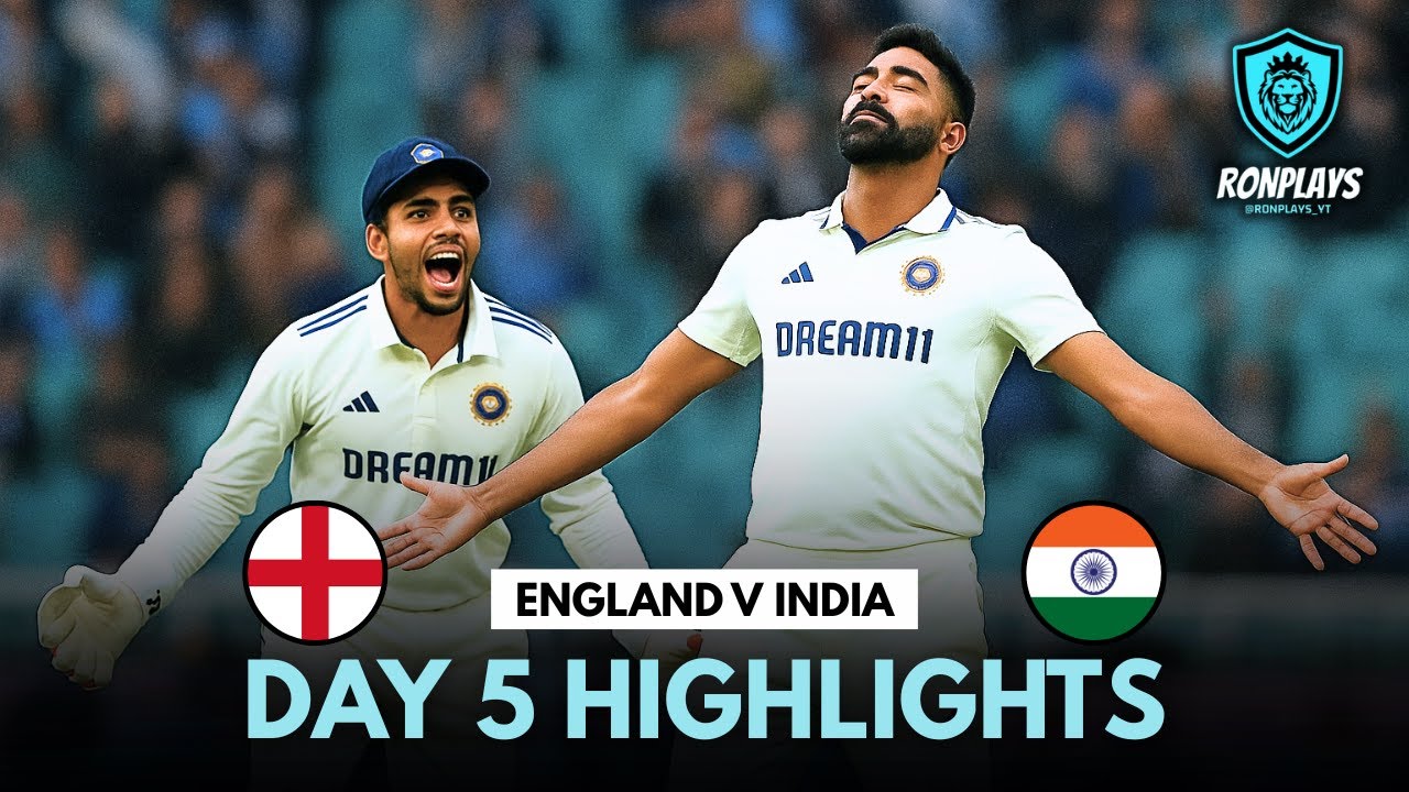India Pull Off Miracle Win by 6 Runs | Day 5 Highlights | ENG vs IND 2025 - YouTube