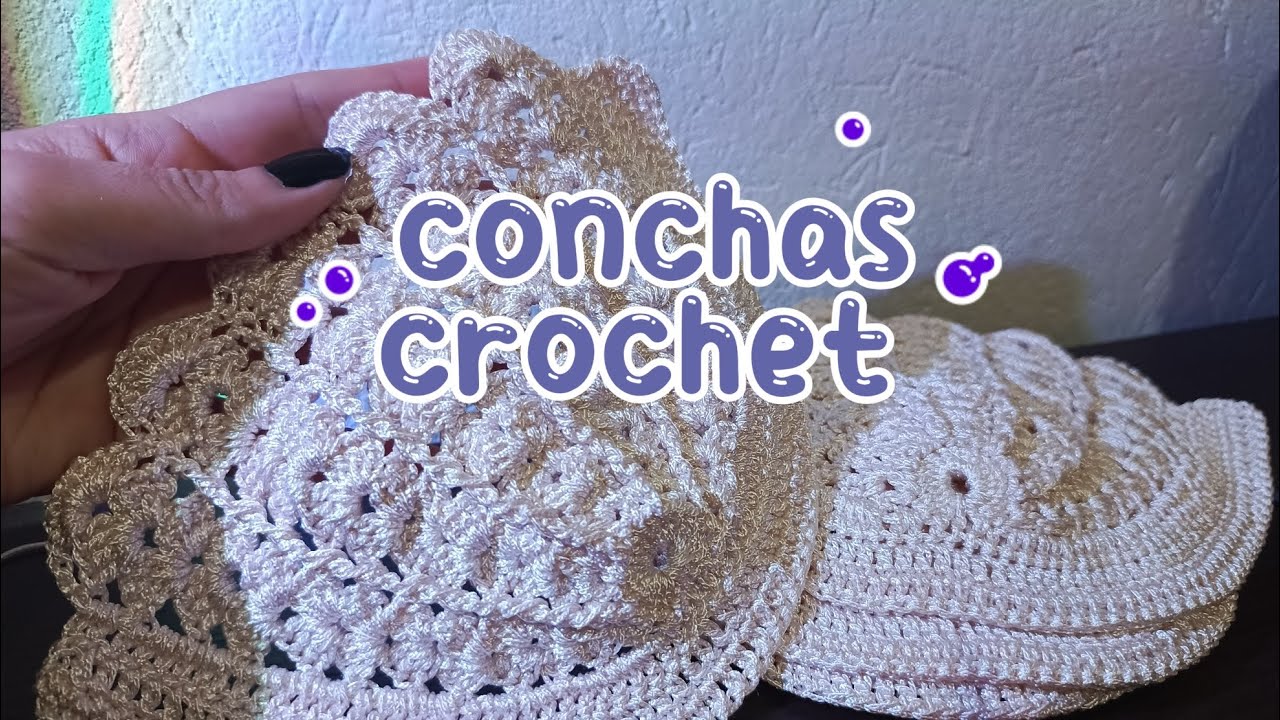 Conchas de mar tejidas en tecnica crochet, tutorial fácil 🫧 ️‍🔥 copas ...
