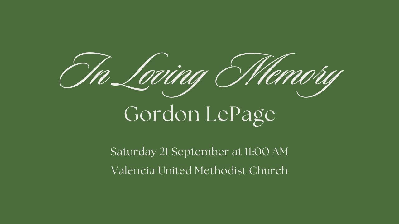 Memorial Service: Gordon LePage - YouTube