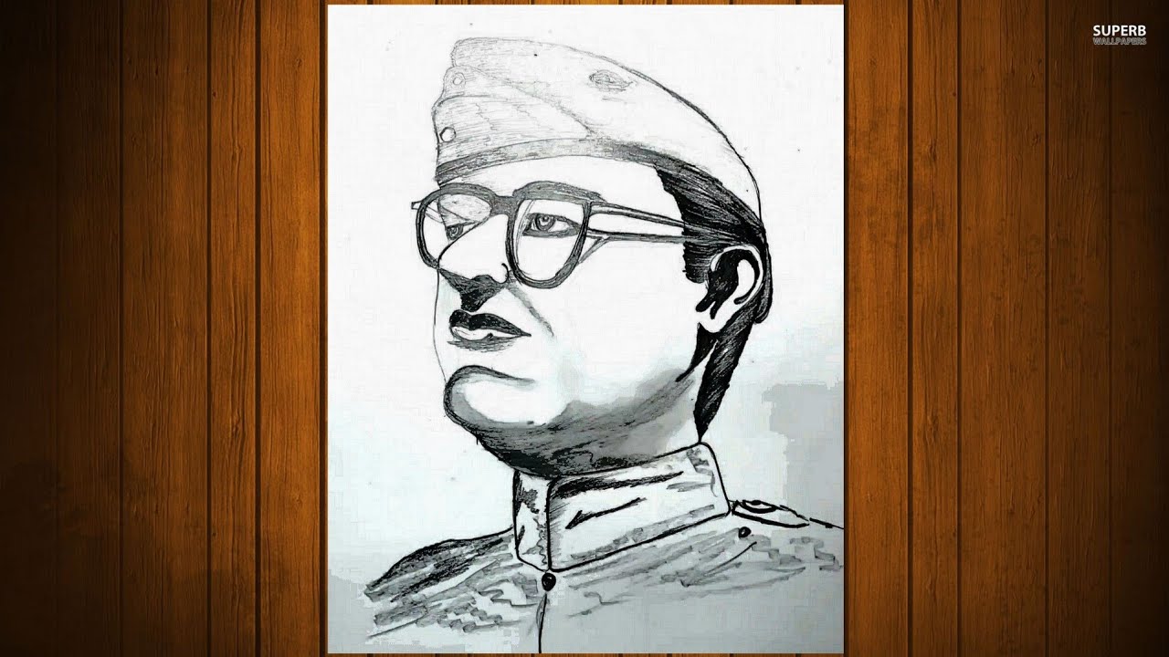 Drawing Subash Chandra Bose | pencil sketch🙏 - YouTube