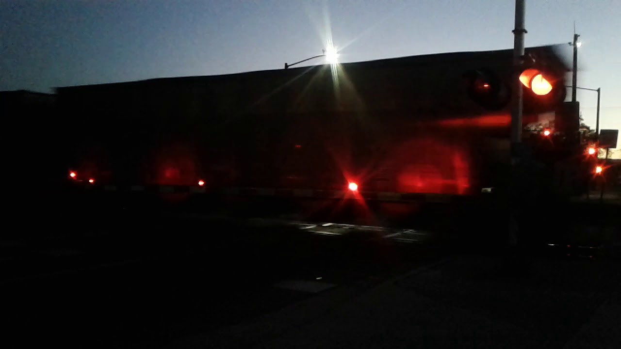 BNSF coal train at night - YouTube