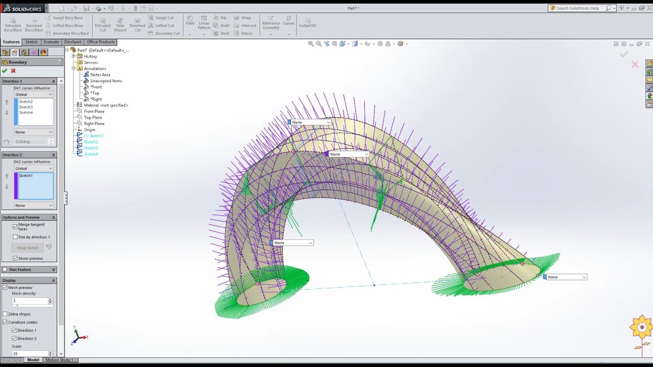 Boundary boss and boundary cut feature in SolidWorks |#24| PCE | Prof ...