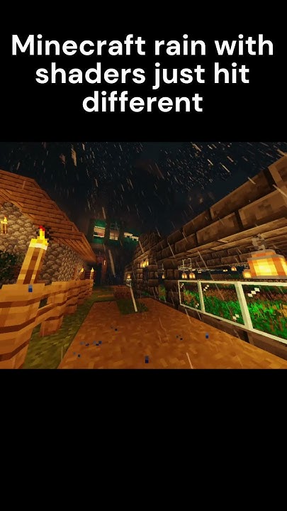 #minecraft #rain with #shaders just hit different - YouTube