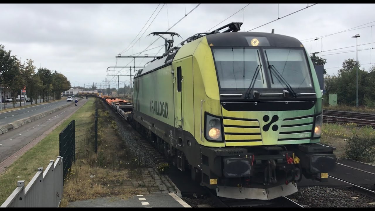 Raillogix Vectron Rail Force One with Container Train at Blerick the ...