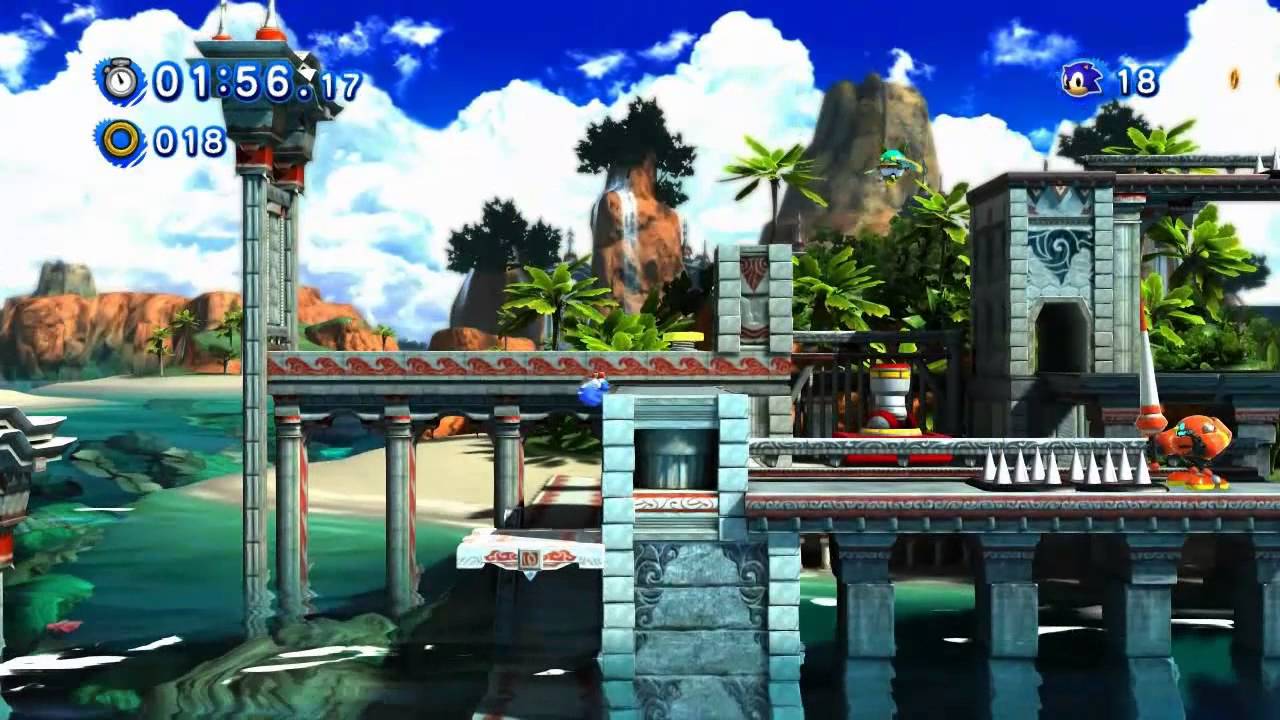 Sonic Generations 100% Walkthrough Part 28 - Seaside Hill Classic - YouTube