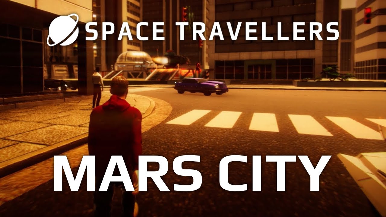 Visit the first Mars city and work as a air taxi driver - YouTube