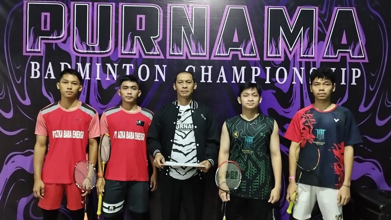SEMI FINAL SPIN / RAFI - DAMAS VS RAKA - JUAN //PURNAMA BADMINTON ...