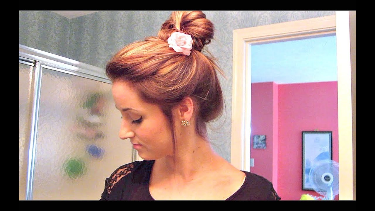 Less than 2 mins | My Go-To Bun! (Messy) - YouTube