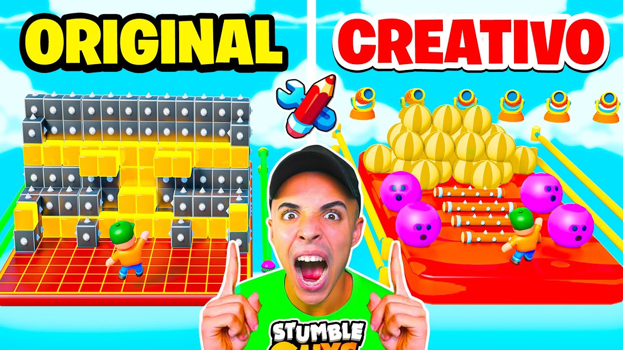 RECREANDO MAPAS de STUMBLE GUYS en MODO CREATIVO! 😨 - YouTube