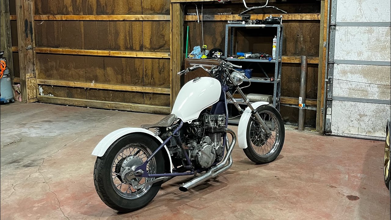 Pt1. Cb750 nighthawk chopper, custom shifter - YouTube