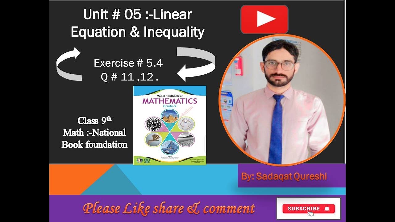 9th Math || NBF || Unit# 5 || Ex#5.4 || Q#(11,12) || 2024 || FBISE ...
