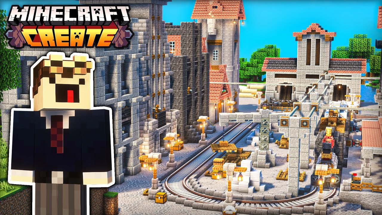 I Upgraded my INDUSTRIAL CITY in Minecraft Create Mod - YouTube