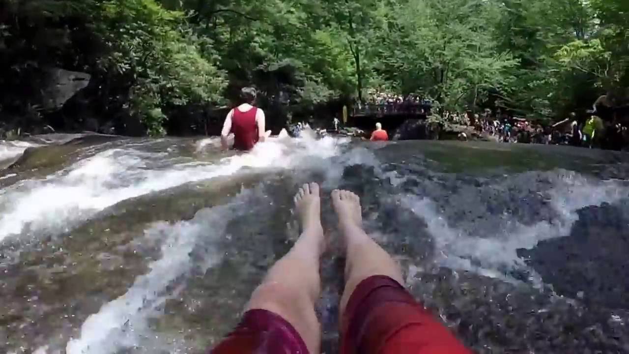 Sliding Rock, North Carolina - YouTube