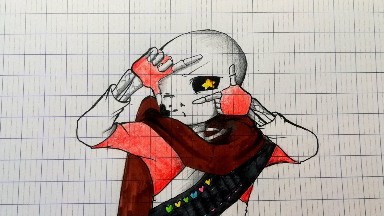 How to draw Sans, Ink Sans Undetale, How to draw Gaster Blaster ...