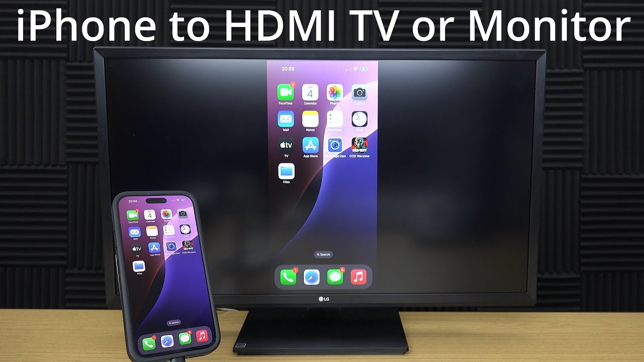 How to Connect an iPhone 16 to a HDMI TV or Monitor & Screen Mirror ...