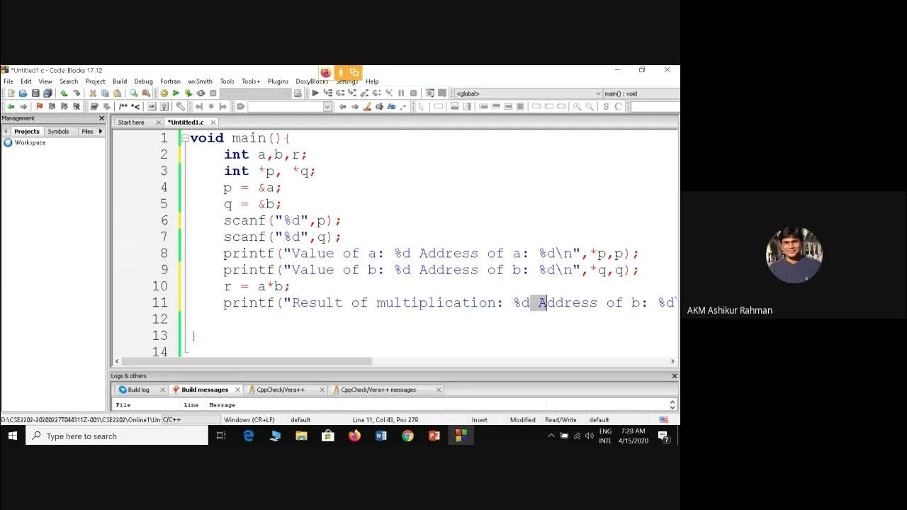 C Programming: Pointer creation Demo - YouTube