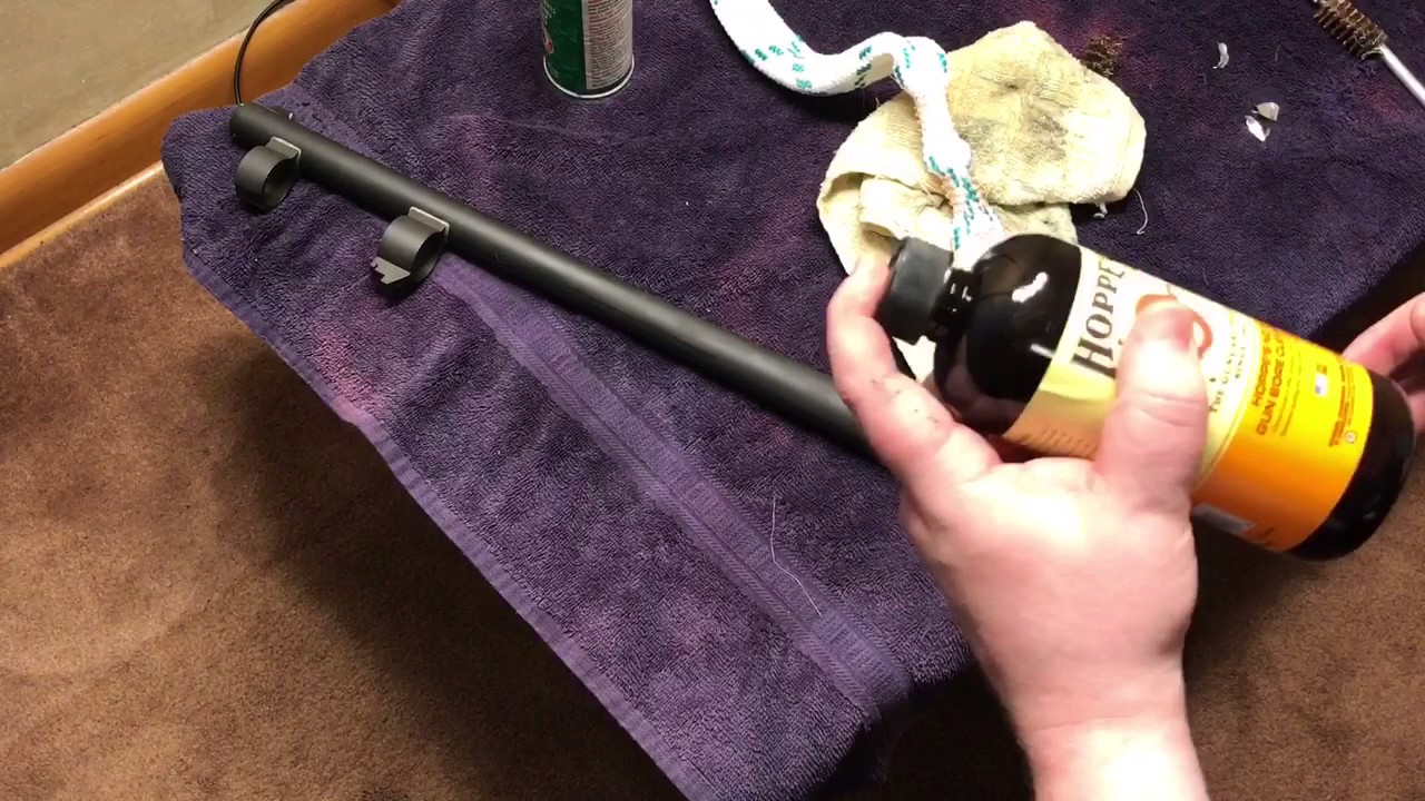 HOPPES 9 vs BALLISTOL on a fouled up shotgun barrel - YouTube