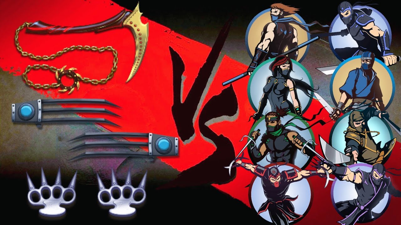 Shadow Fight 2 | Shadow vs 10 Enemies | Blood Reaper vs Lynx Claws vs ...