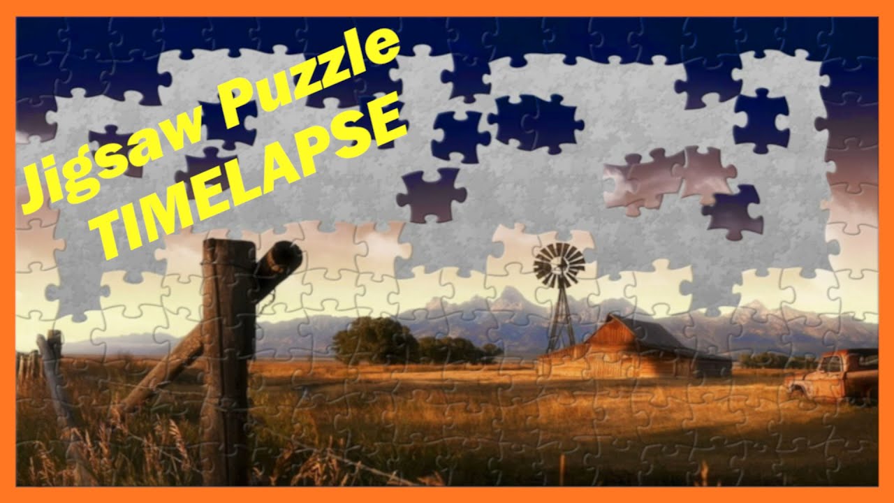Jigsaw Puzzle time lapse — Wallpaper with a beautiful ranch / 200 ...