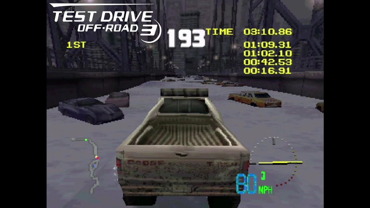 Test Drive: Off-Road 3 PS1 Gameplay - Dodge T-Rex - YouTube