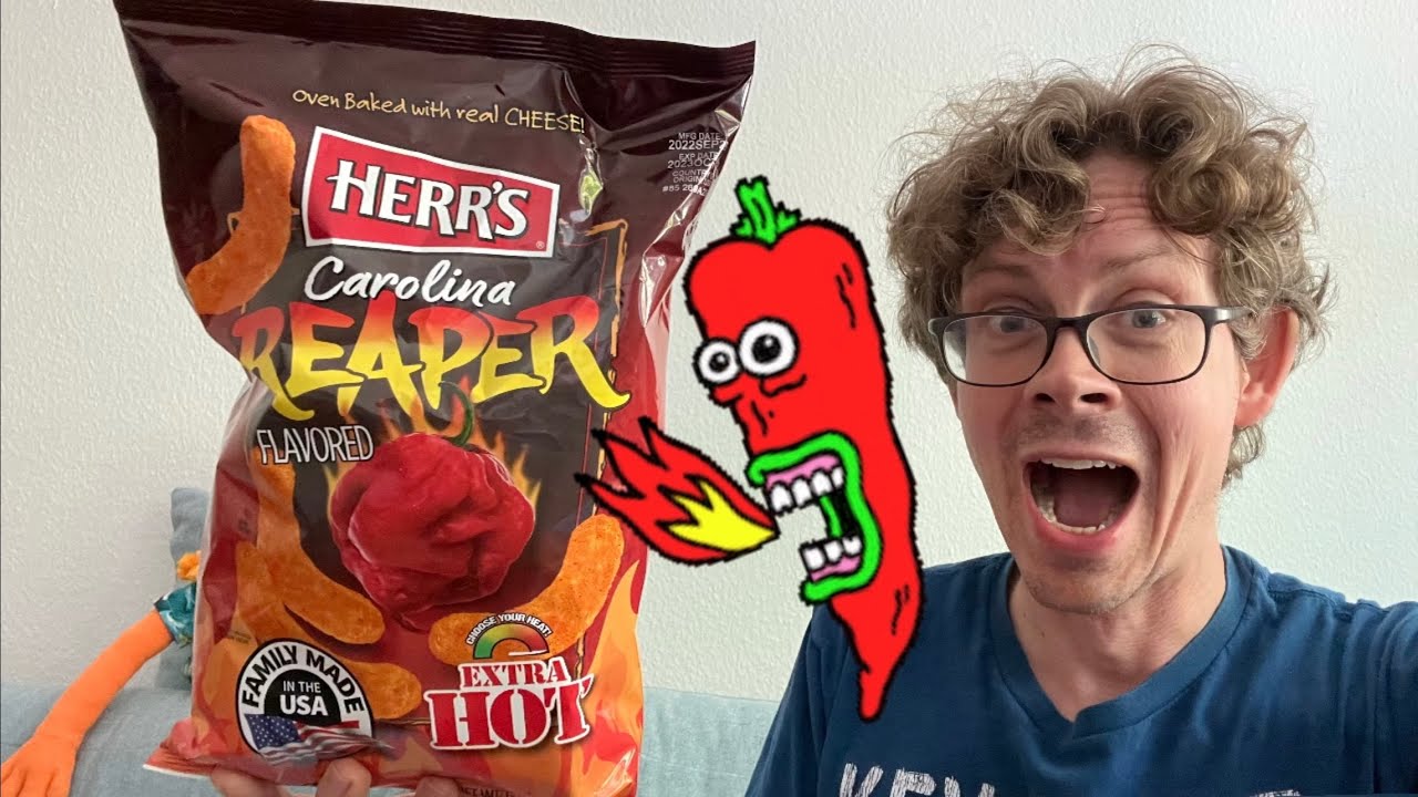 HERR’S Carolina Reaper: Ultra-scharfe Mais-Chili-Chips im Test! - YouTube