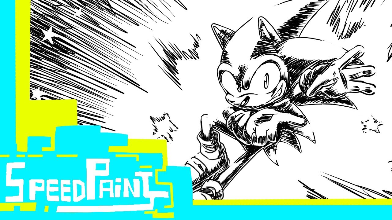 sonic practice // sonic speedpaint - YouTube
