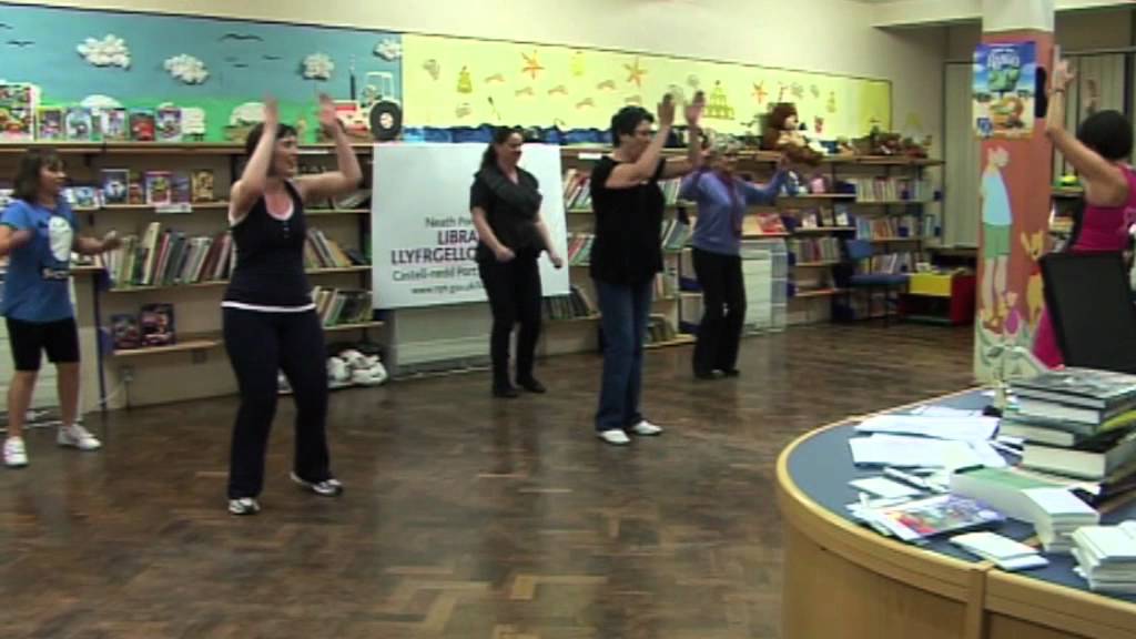 Libraries Fortnight - Zumba Class in Baglan Library - YouTube