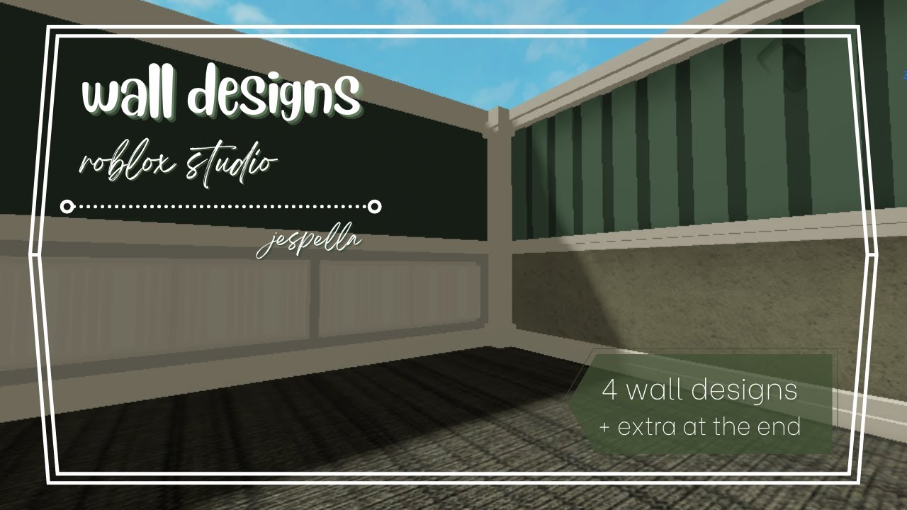walls / speed build tut [ roblox studio ] ♡ - YouTube