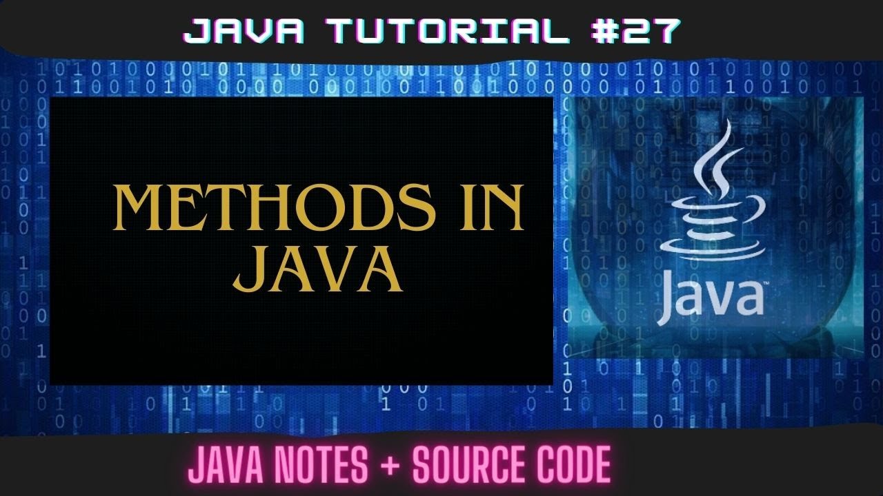 Methods In Java How Methods Are Works Java Programming Tutorial Youtube 0228