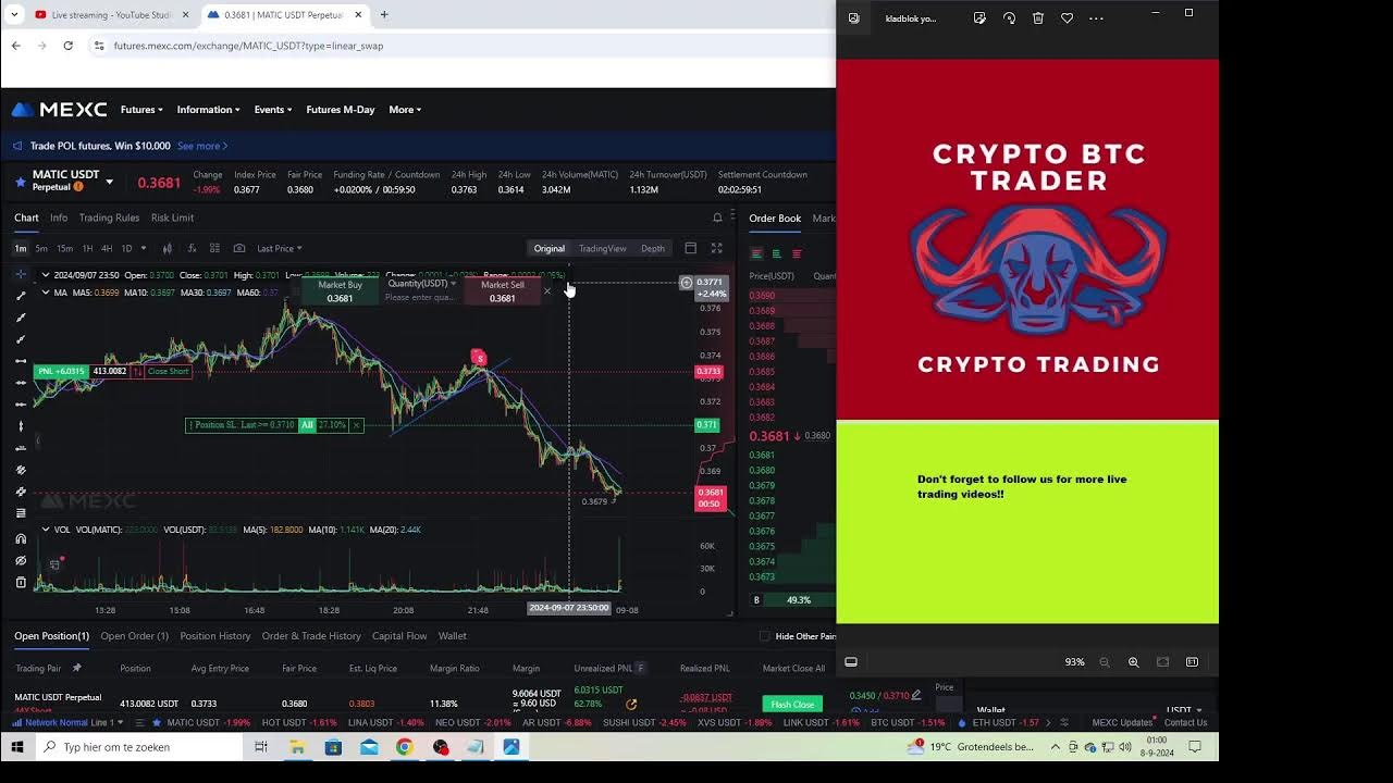 MATIC SHORT TRADE!! | From 10 dollar to 1 million | CRYPTO BTC TRADER LIVE #BTC # ...