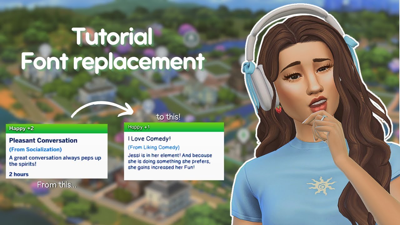 Tutorial | How to create a font replacement for The Sims 4 - YouTube