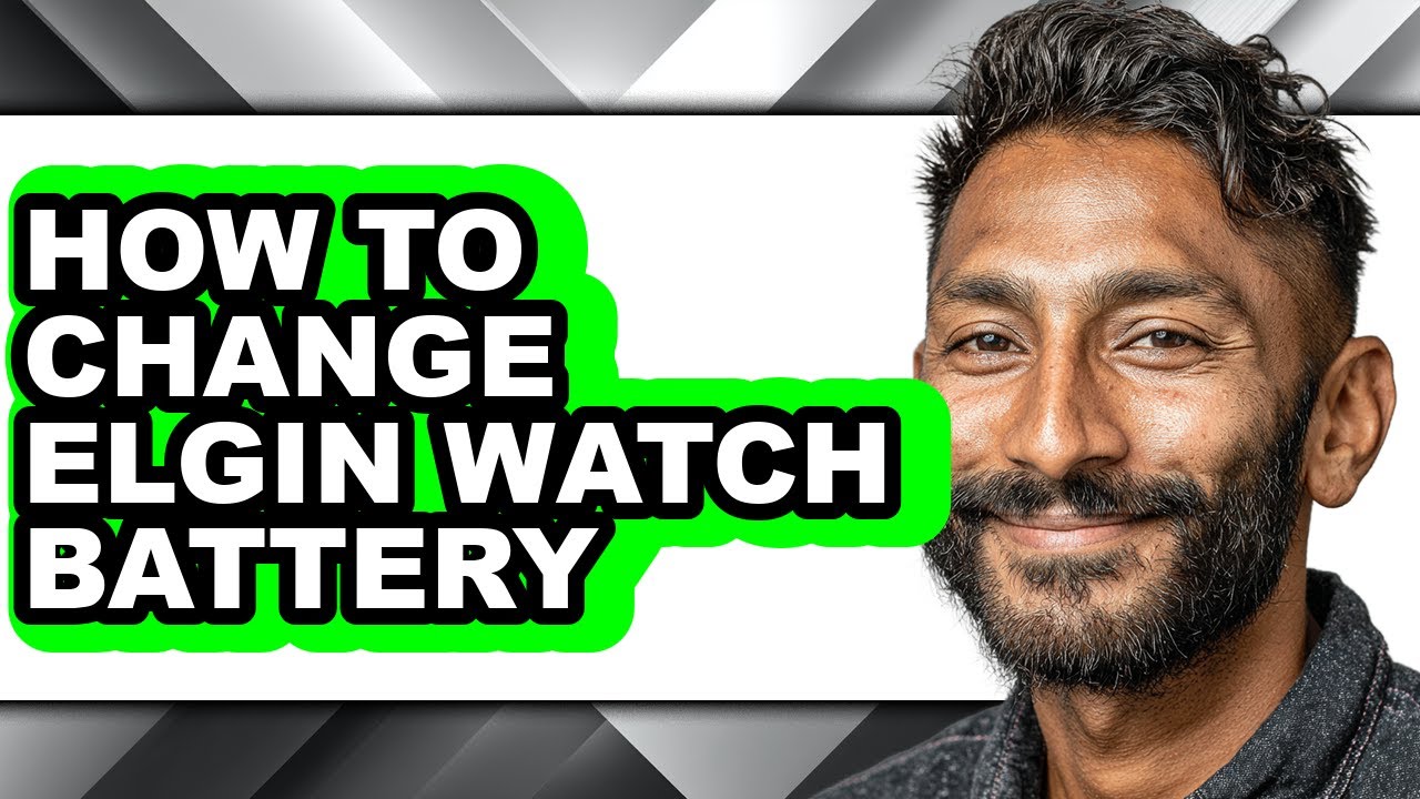 How to Change Elgin Watch Battery (updated) - YouTube